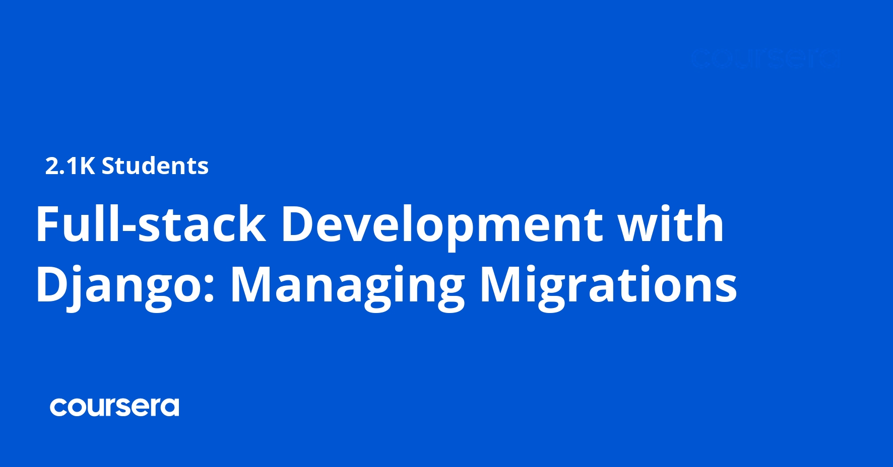 Full-stack Development with Django: Managing Migrations