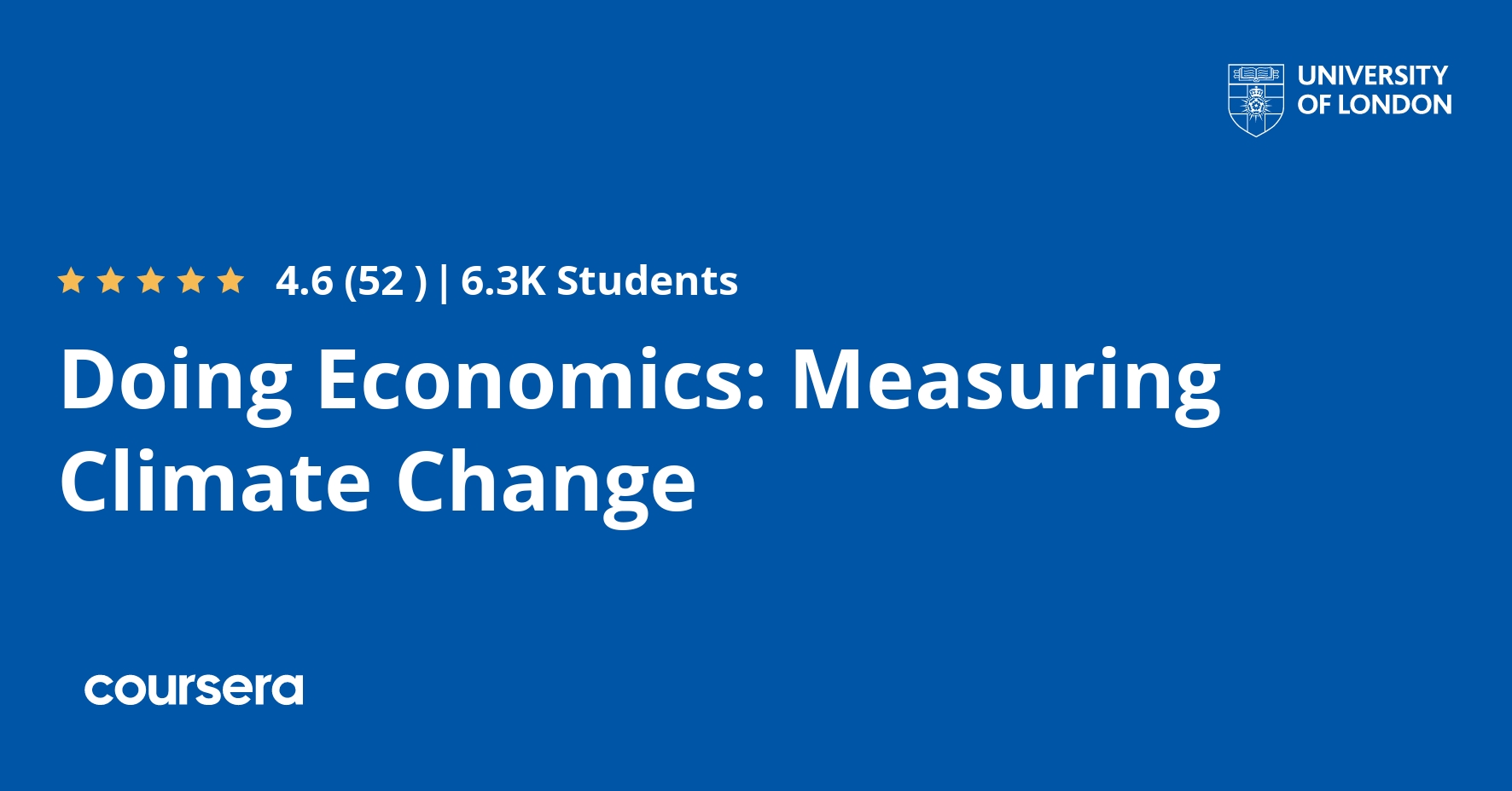 Doing Economics: Measuring Climate Change | Coursera