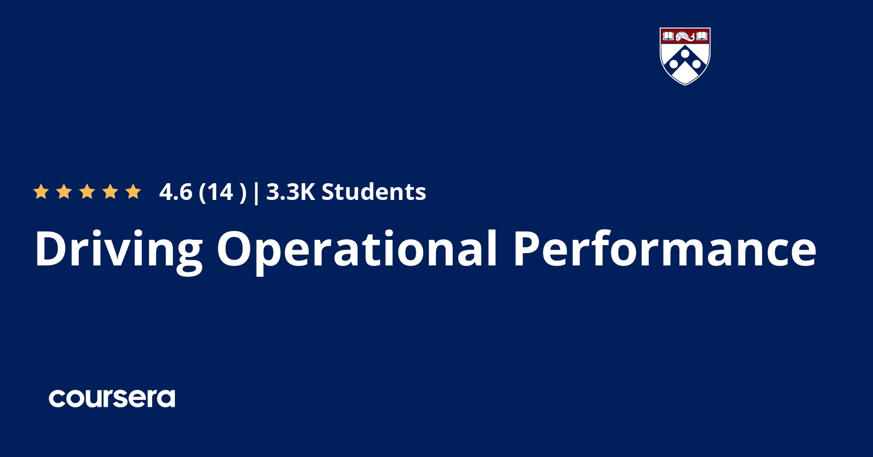 Driving Operational Performance | Coursera