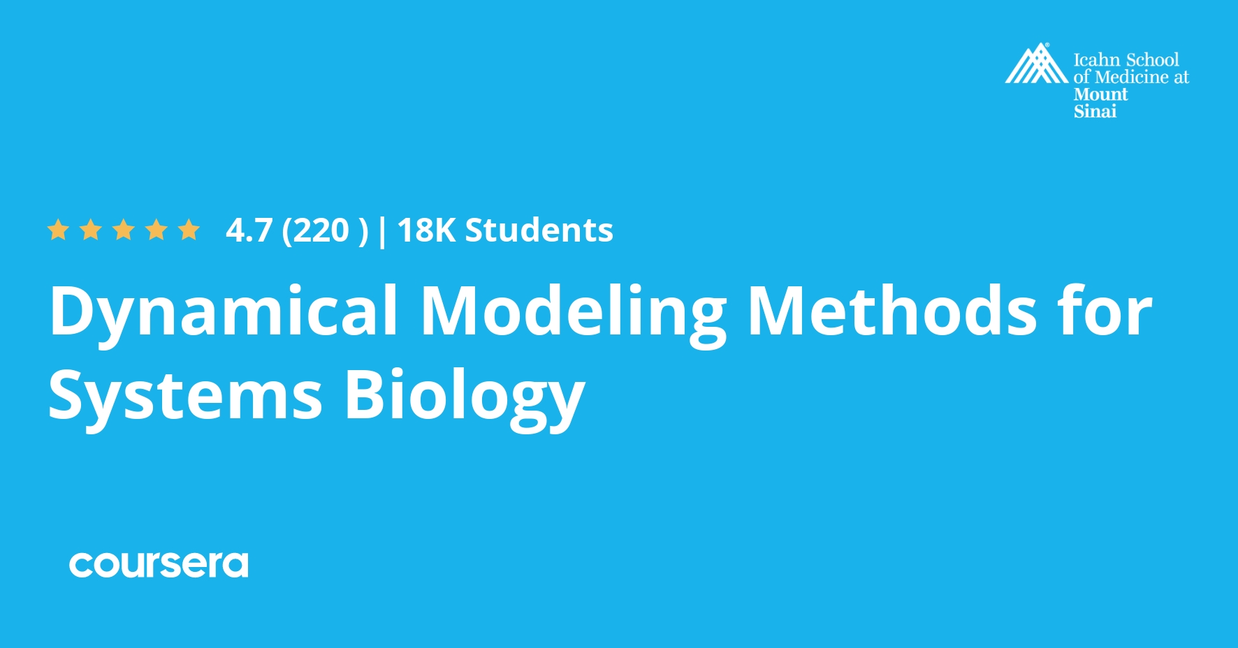 Dynamical Modeling Methods For Systems Biology Coursera
