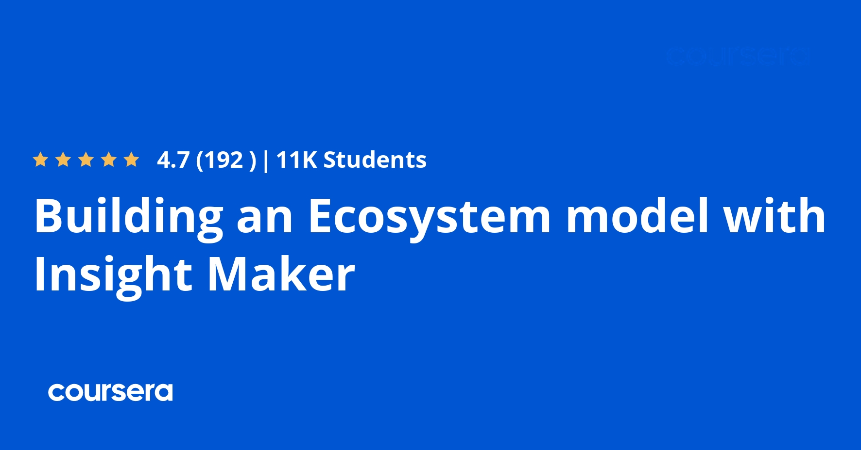 Building an Ecosystem model with Insight Maker