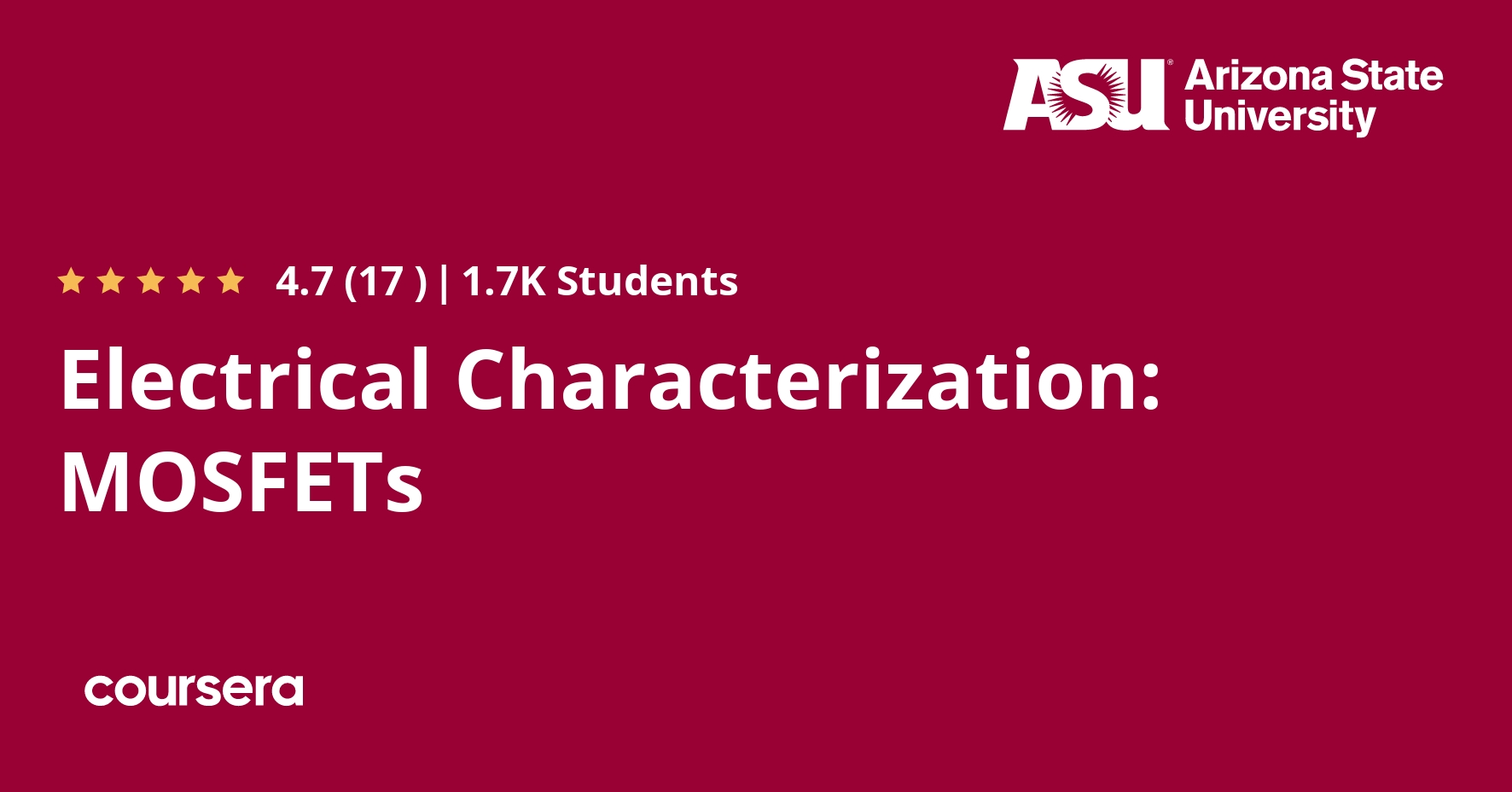 Electrical Characterization: MOSFETs | Coursera Electrical Characterization: MOSFETs | Coursera