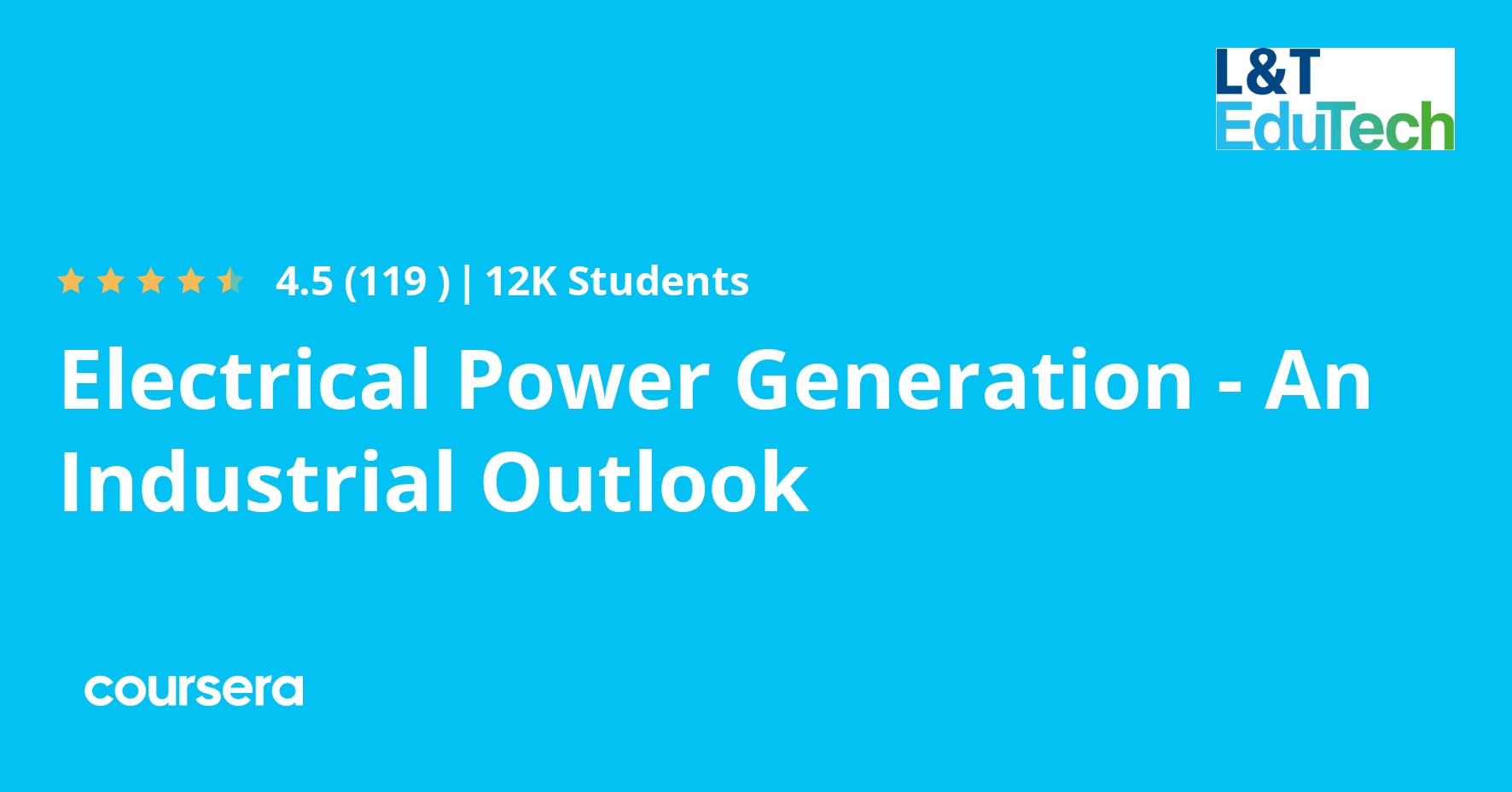Electrical Power Generation An Industrial Outlook Coursera