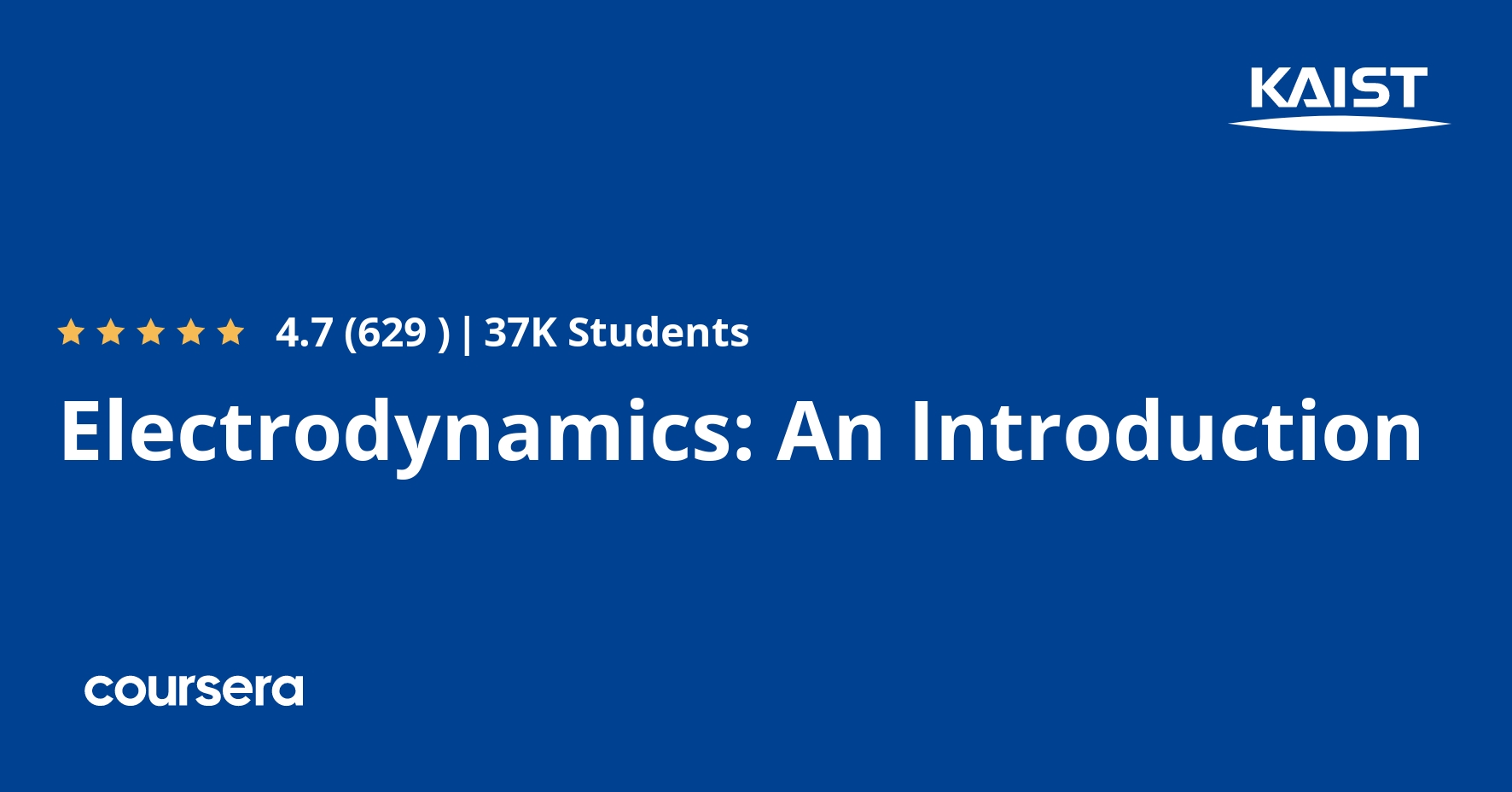 Electrodynamics: An Introduction | Coursera