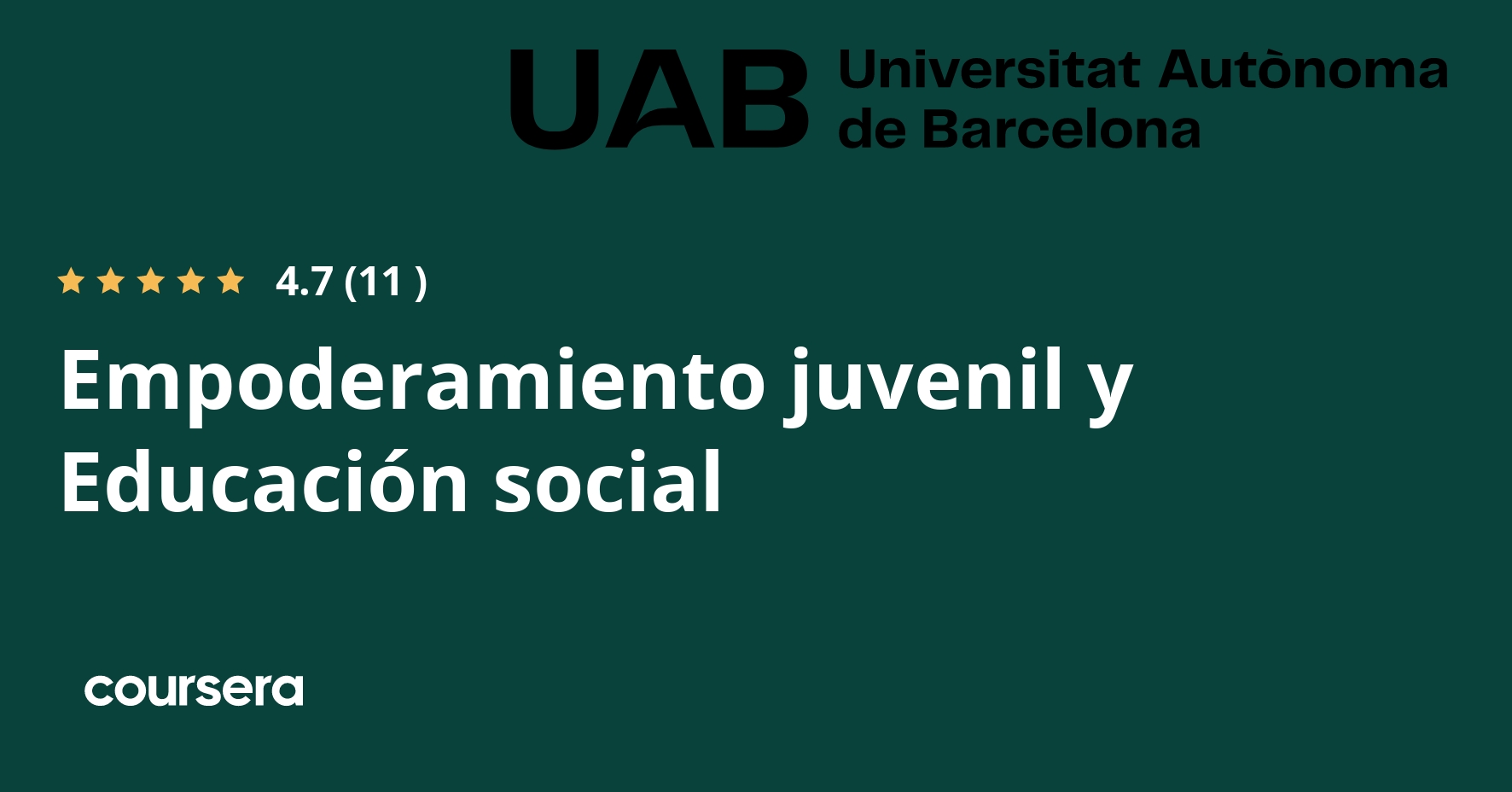 Empoderamiento juvenil y Educación social | Coursera