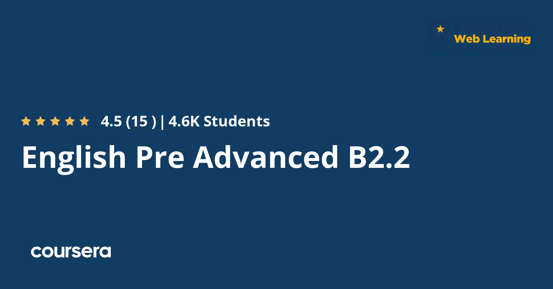 English Pre Advanced B2.2 | Coursera