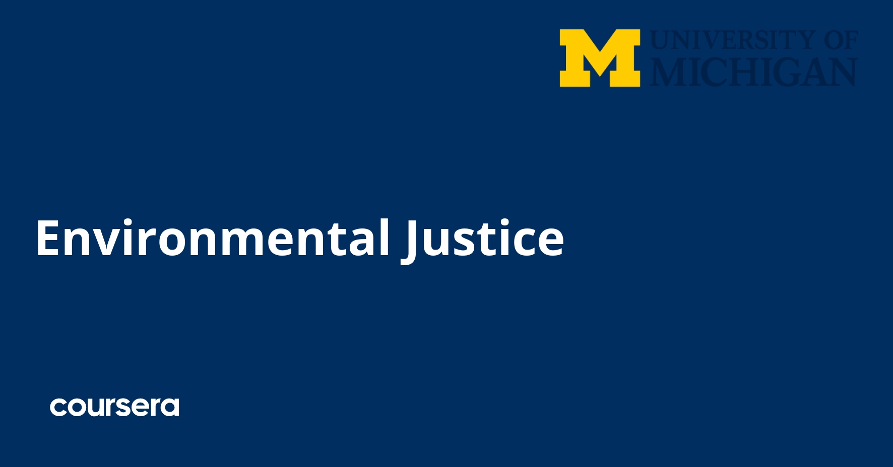 Environmental Justice | Coursera