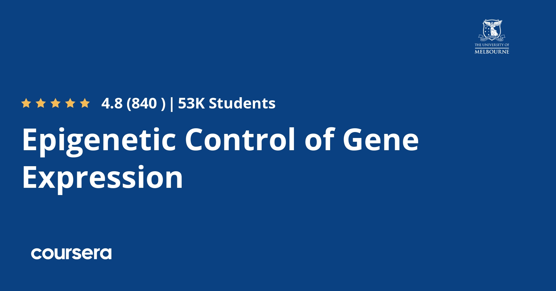 Epigenetic Control of Gene Expression | Coursera