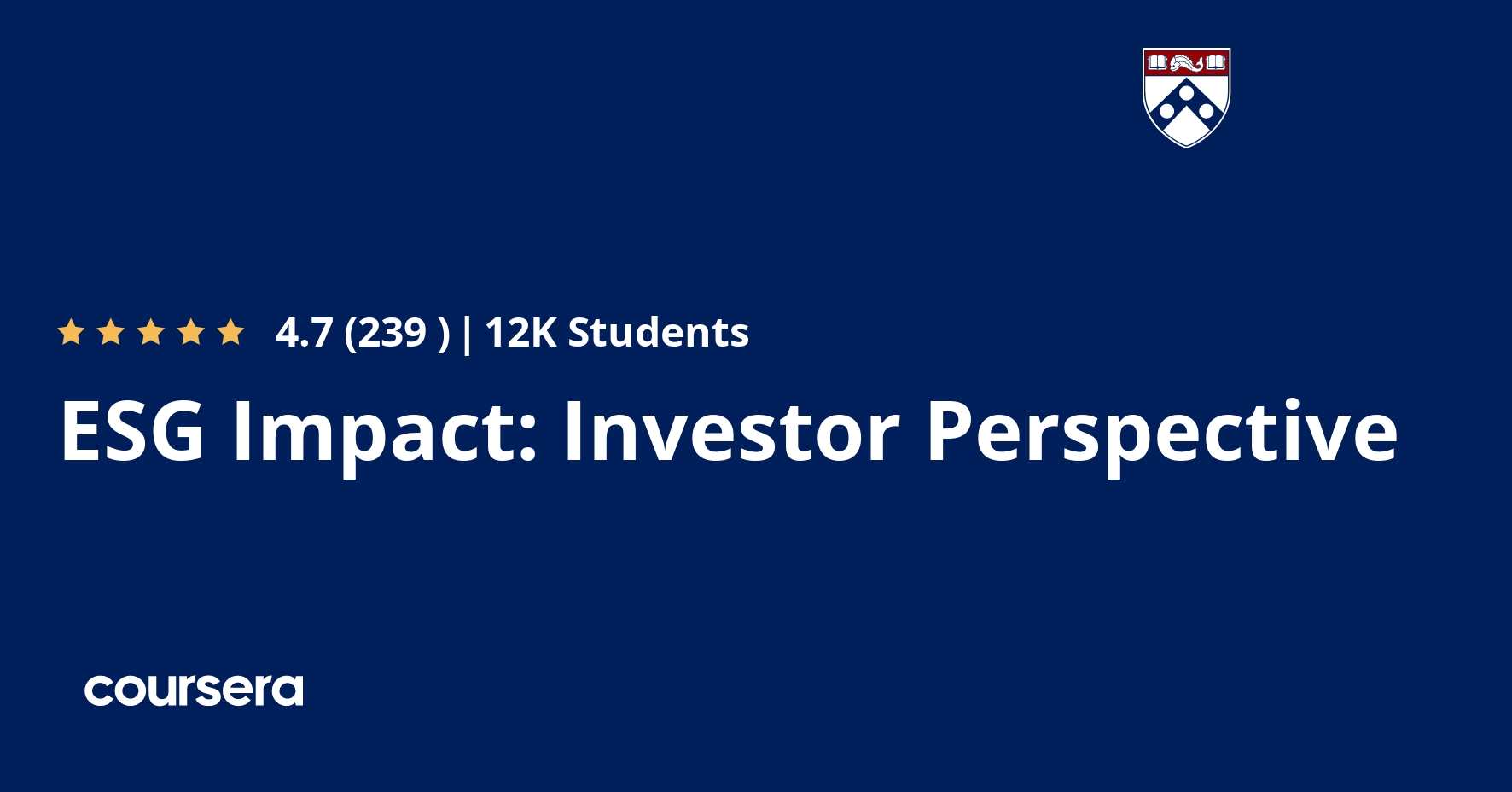 ESG Impact: Investor Perspective | Coursera
