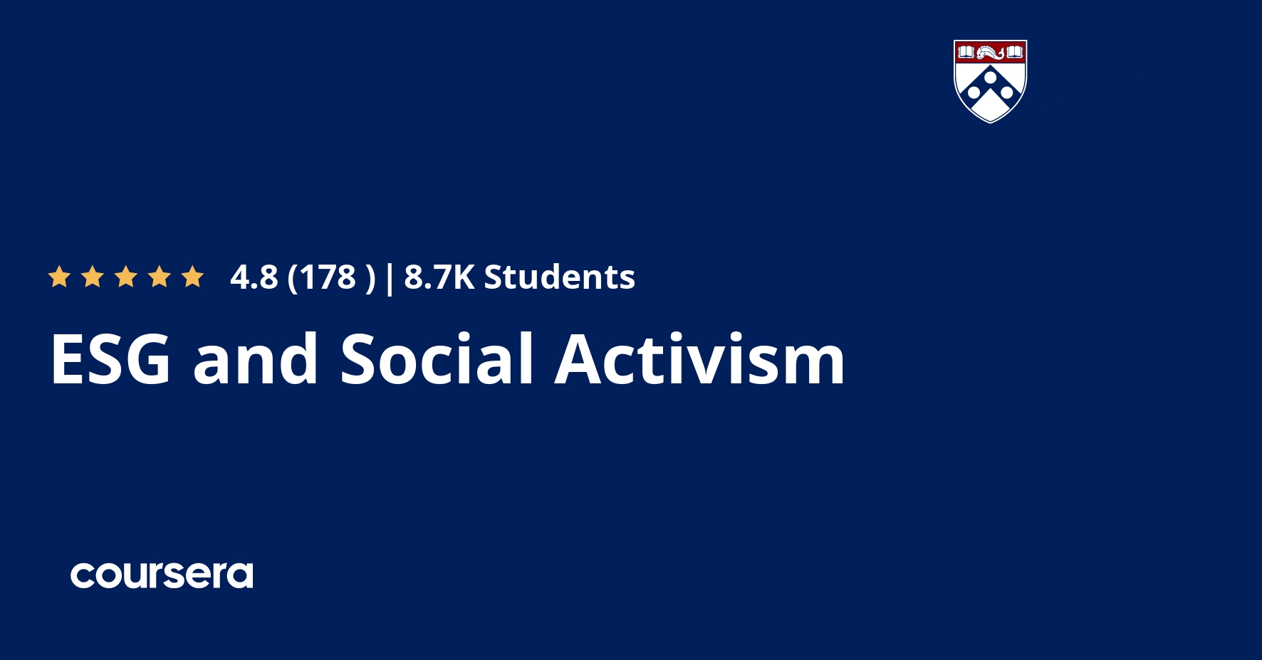 ESG and Social Activism | Coursera