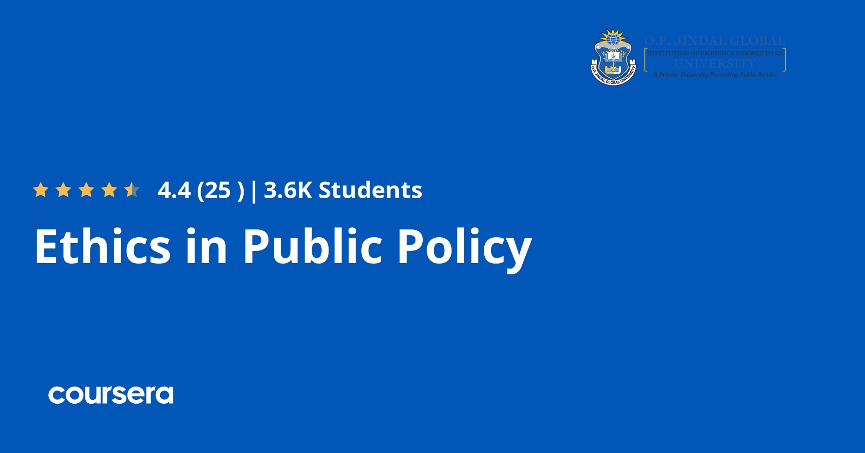 Ethics in Public Policy | Coursera