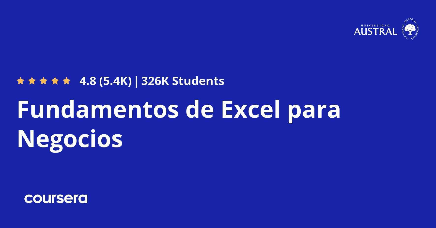 Fundamentos de Excel para Negocios | Coursera