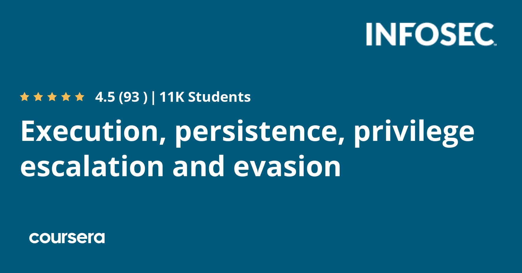 Execution Persistence Privilege Escalation And Evasion Coursera
