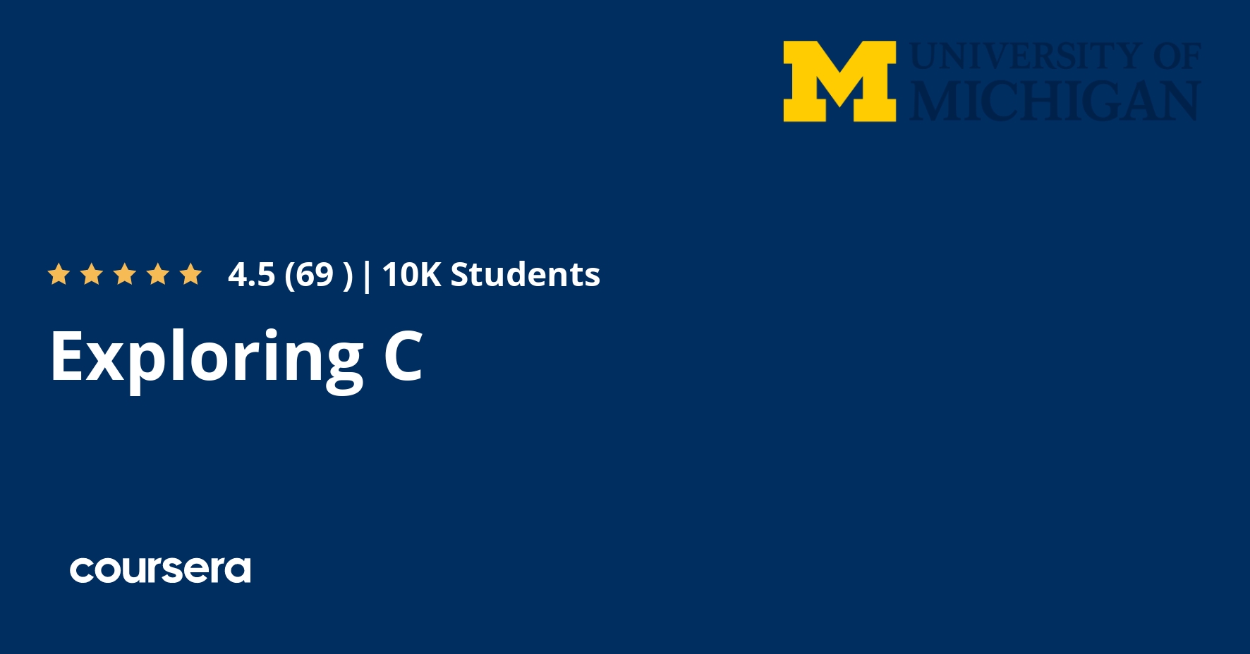 Exploring C | Coursera Exploring C | Coursera
