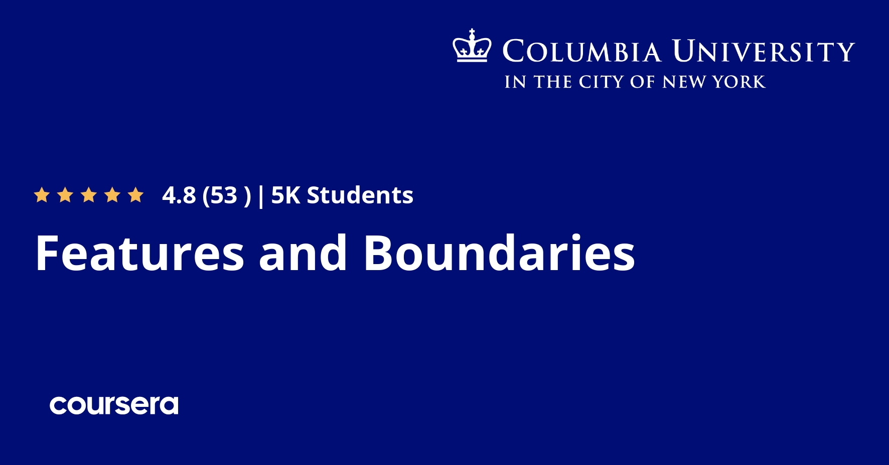 Features and Boundaries | Coursera