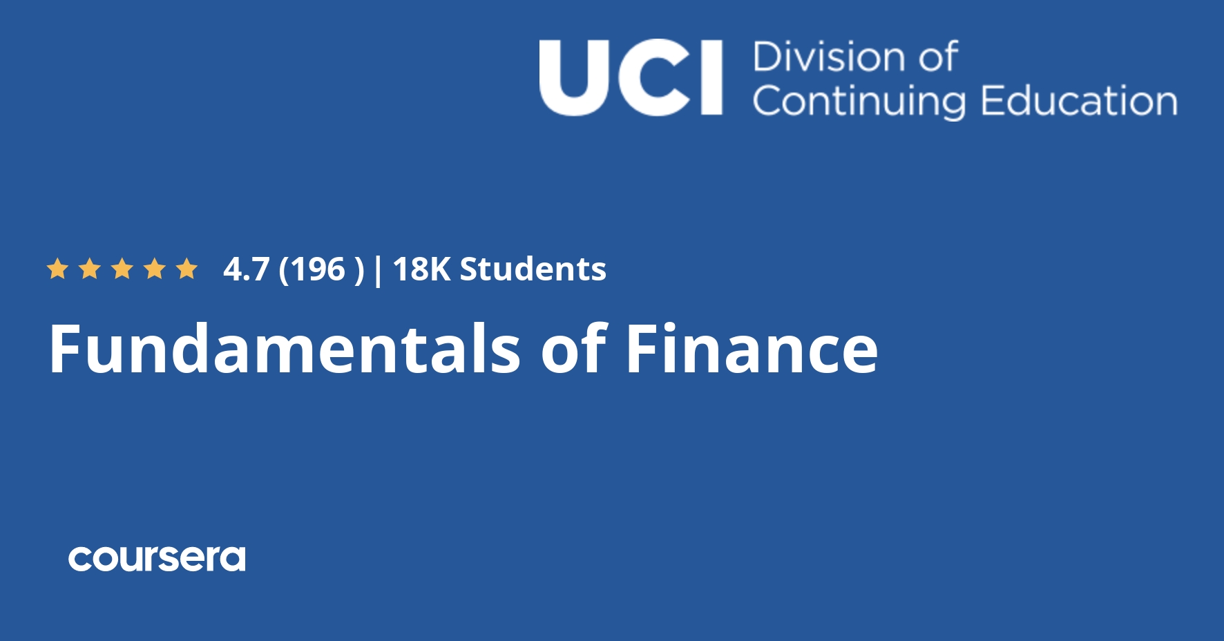 Fundamentals of Finance | Coursera