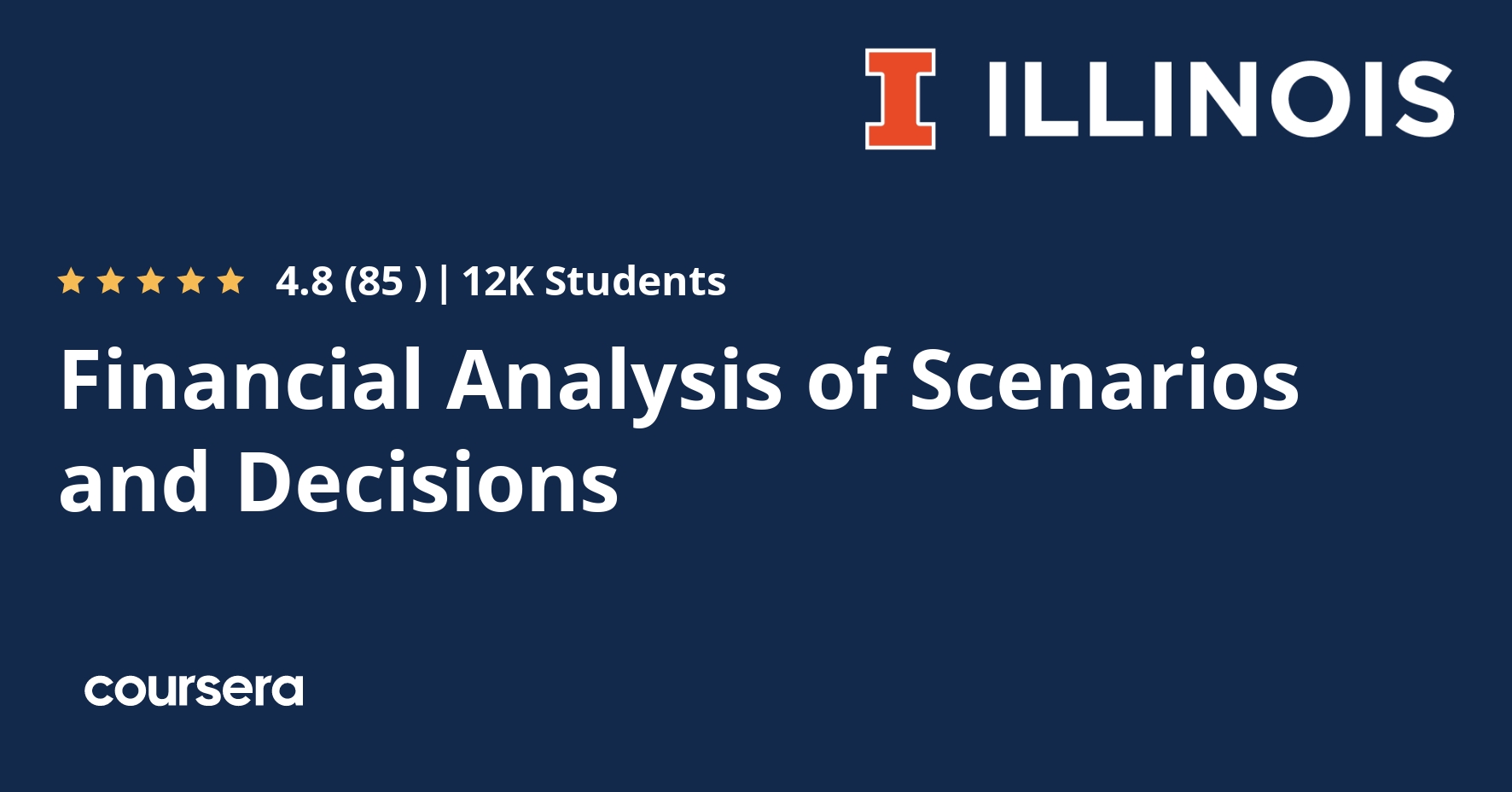 Financial Analysis of Scenarios and Decisions | Coursera