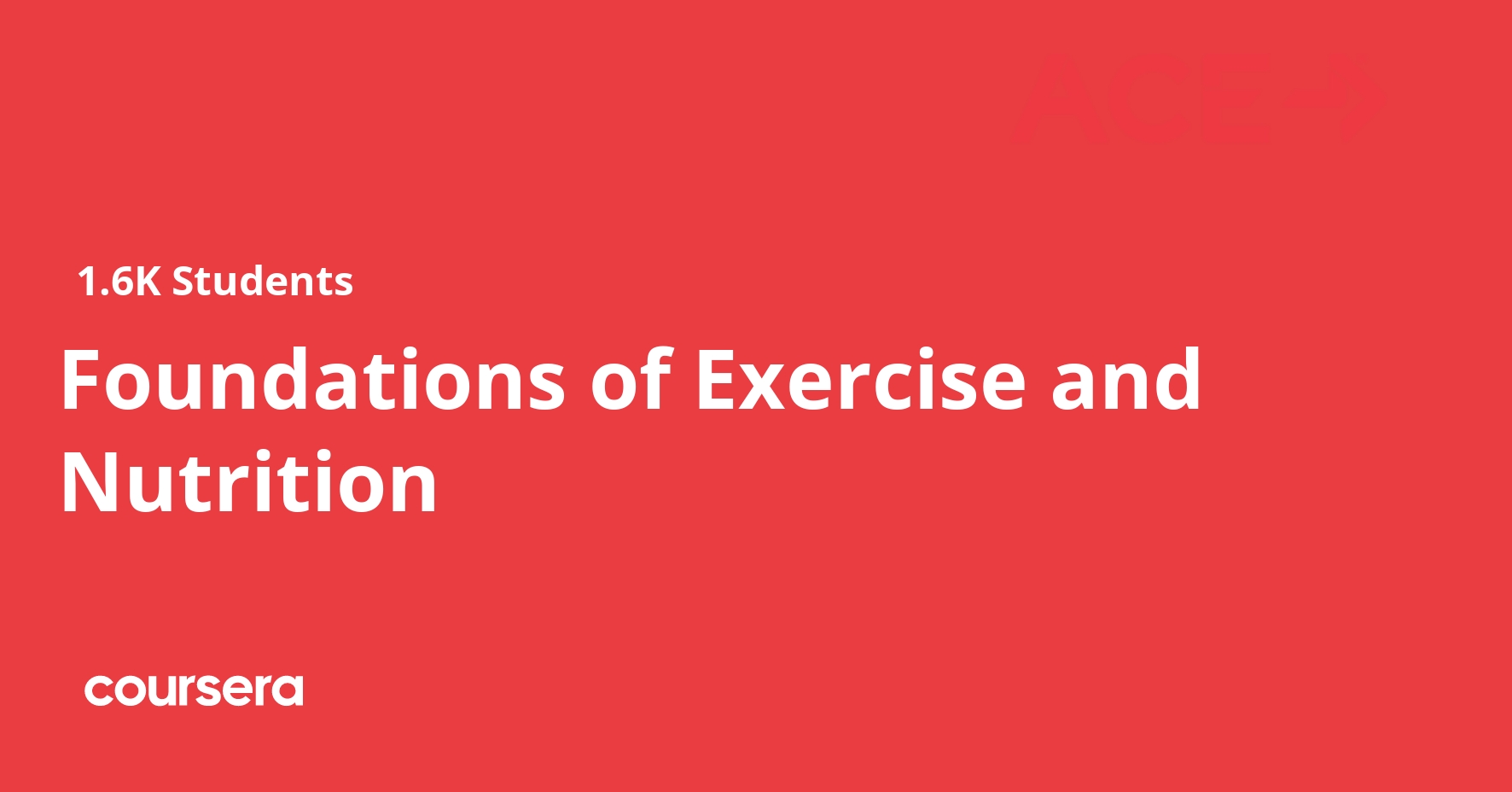 Foundations of Exercise and Nutrition | Coursera