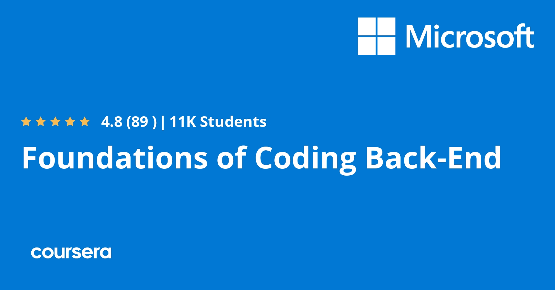 Foundations of Coding Back-End | Coursera