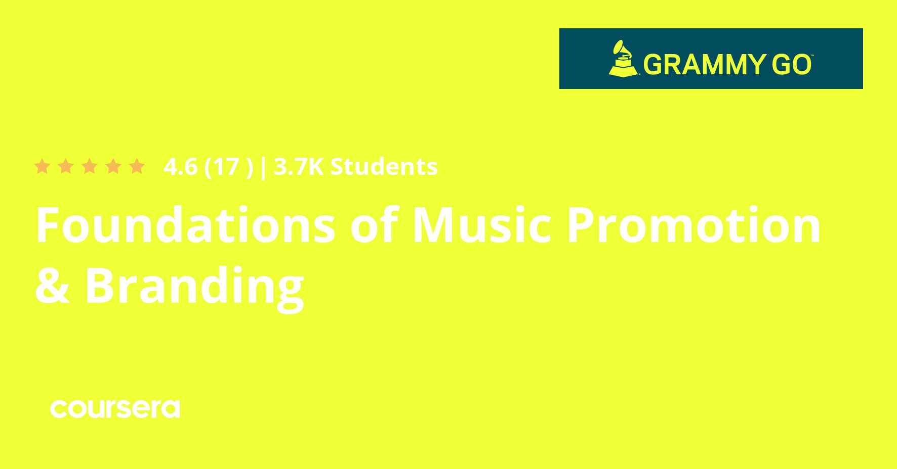 Foundations of Music Promotion & Branding | Coursera