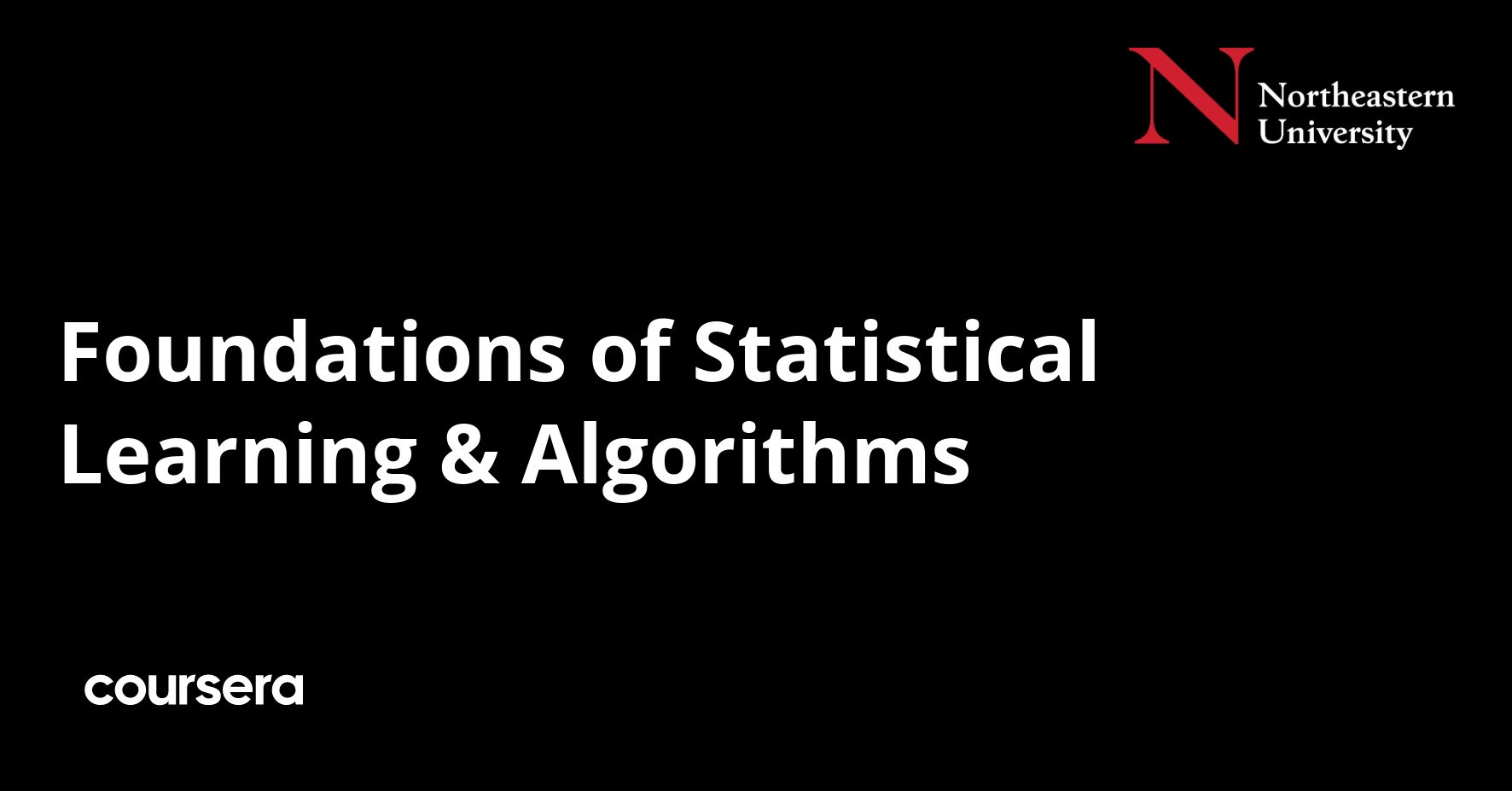 Foundations of Statistical Learning & Algorithms | Coursera