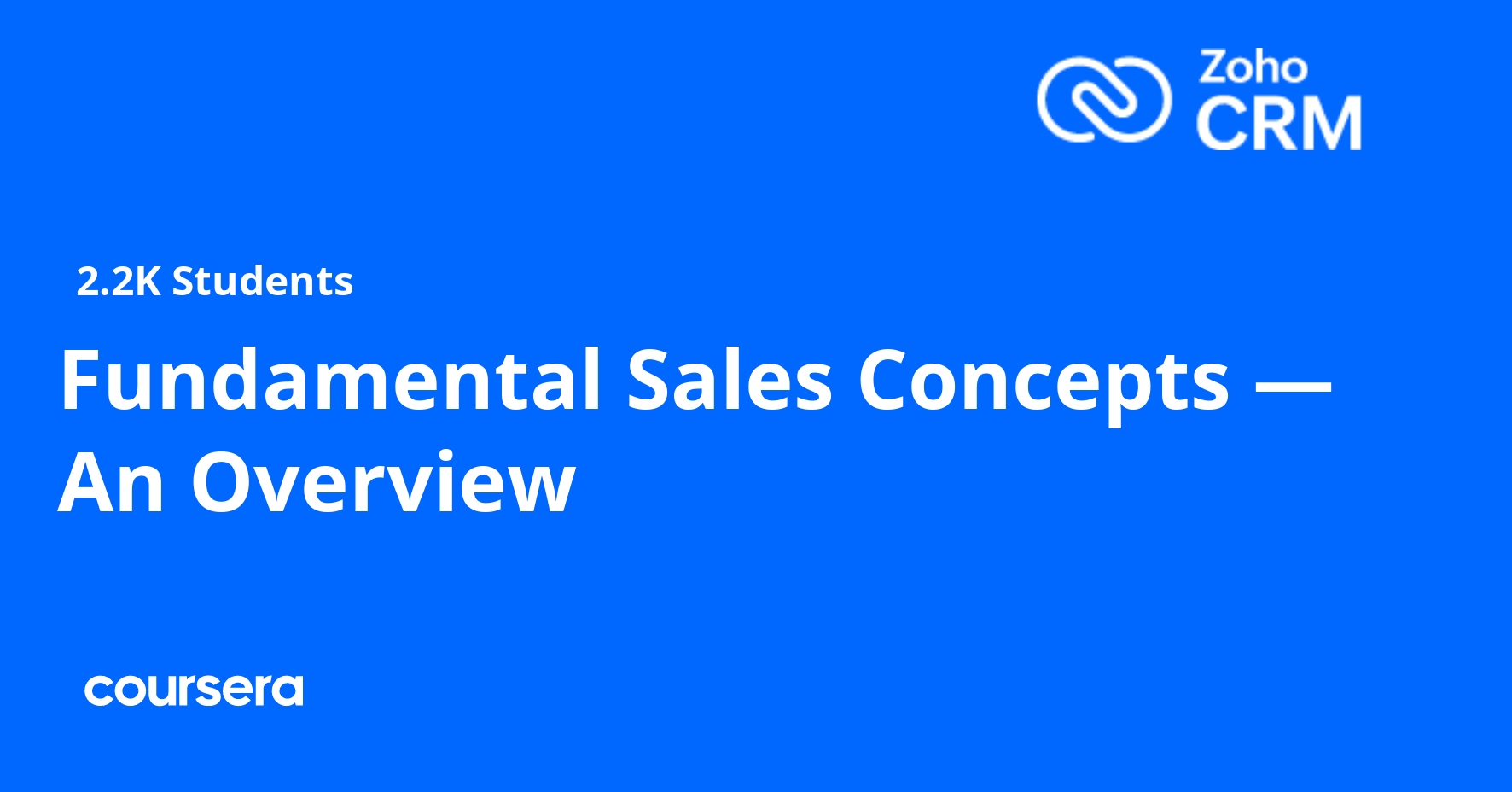 Fundamental Sales Concepts — An Overview | Coursera