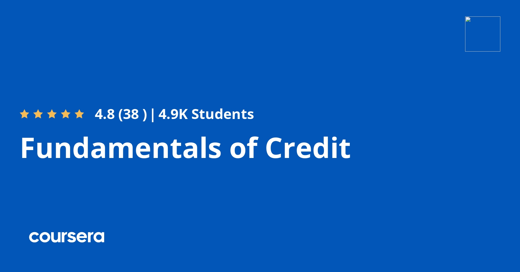 Fundamentals of Credit | Coursera