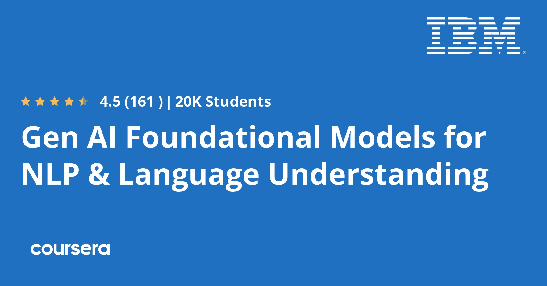 Gen AI Foundational Models for NLP & Language Understanding | Coursera