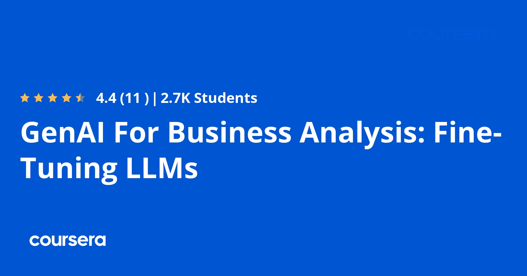 GenAI For Business Analysis: Fine-Tuning LLMs