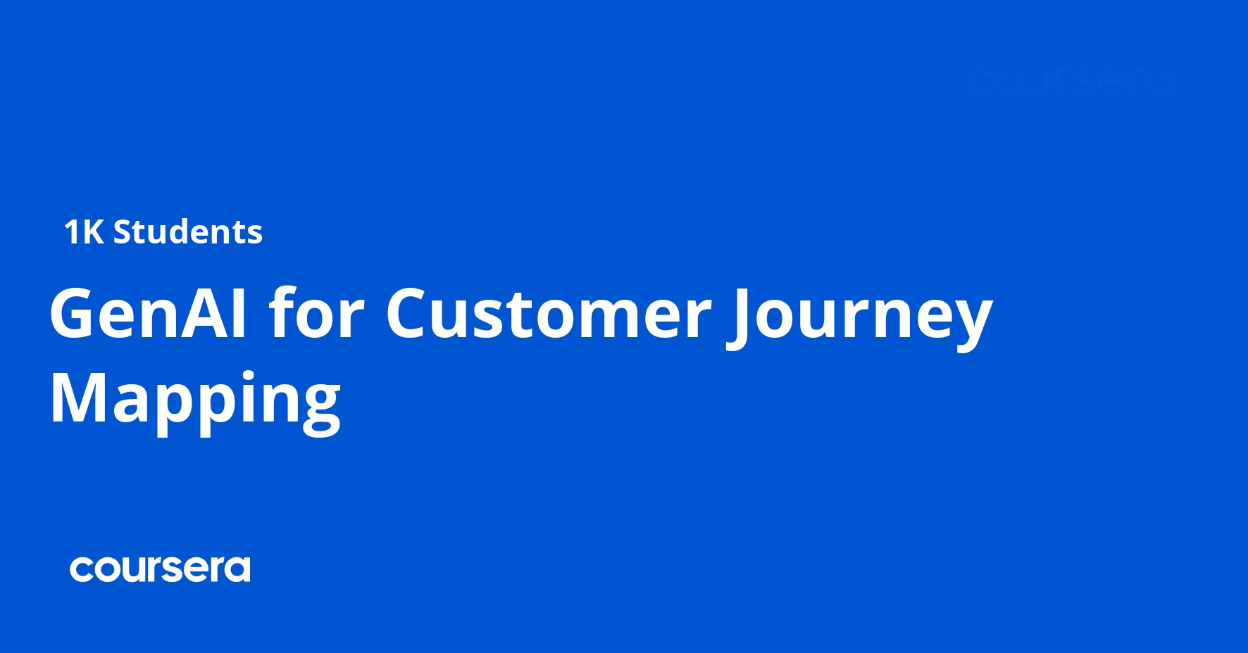 GenAI for Customer Journey Mapping | Coursera