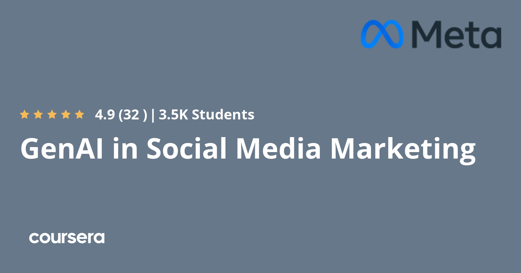 GenAI in Social Media Marketing | Coursera