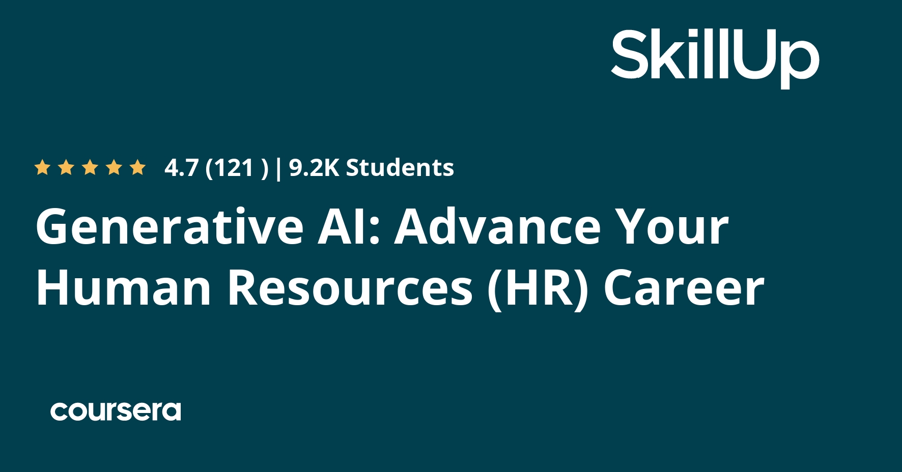 Generative AI: Advance Your Human Resources (HR) Career | Coursera