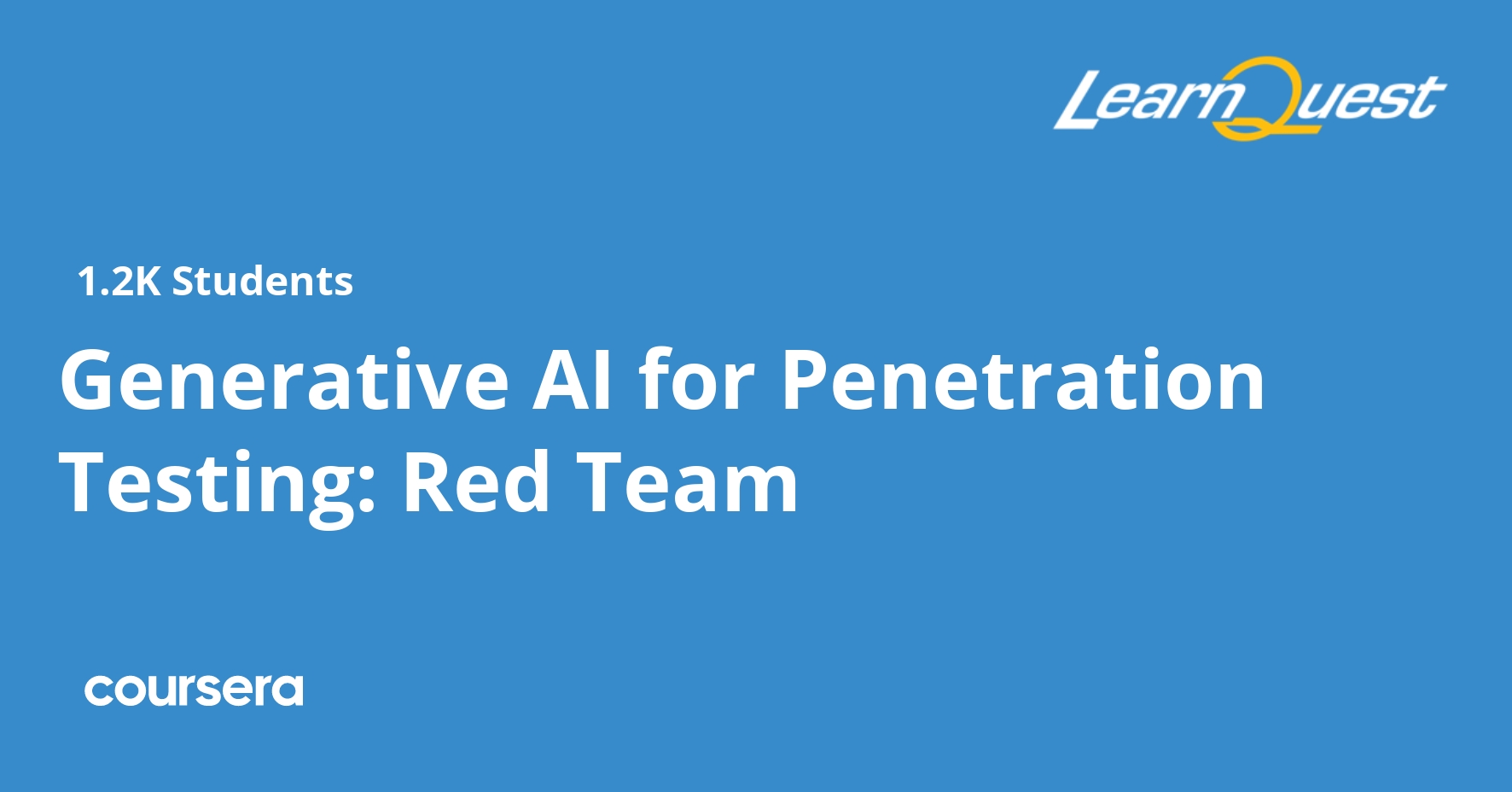 Generative AI for Penetration Testing: Red Team | Coursera