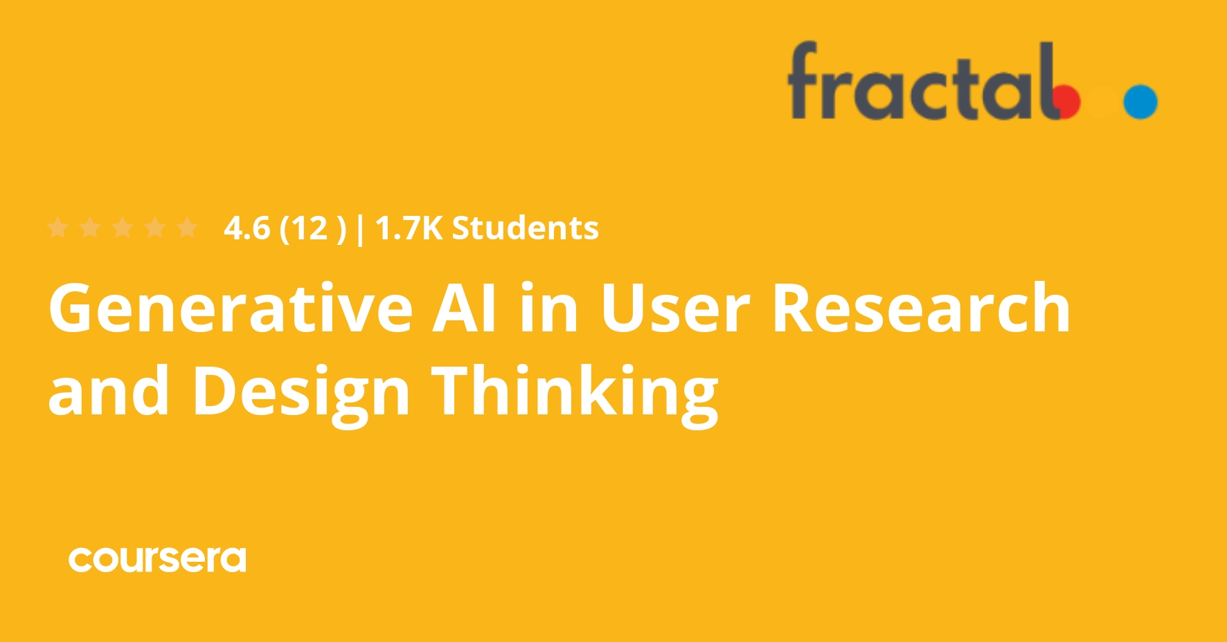 Generative AI in User Research and Design Thinking | Coursera