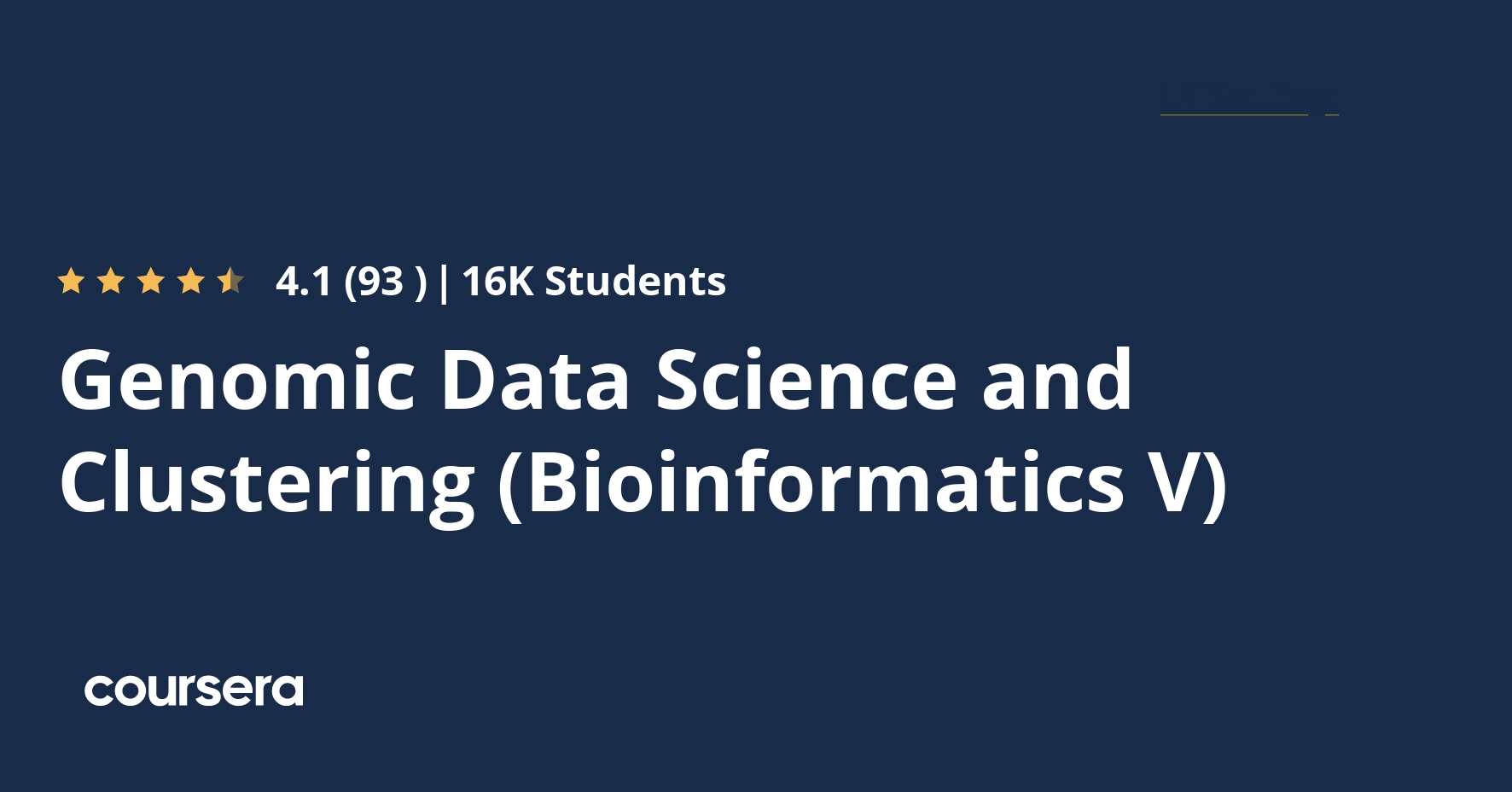 Genomic Data Science And Clustering Bioinformatics V Coursera