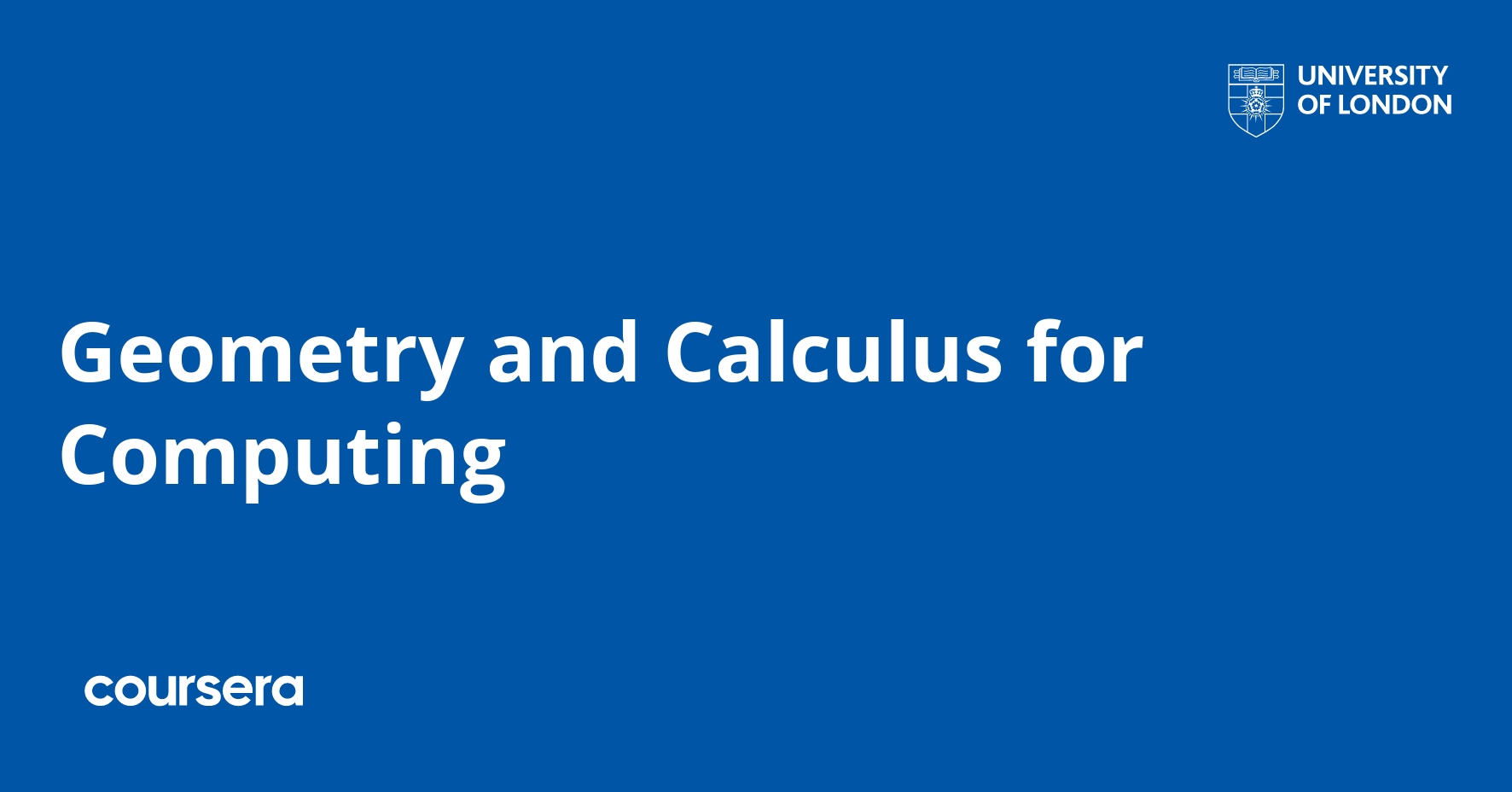 Geometry and Calculus for Computing | Coursera