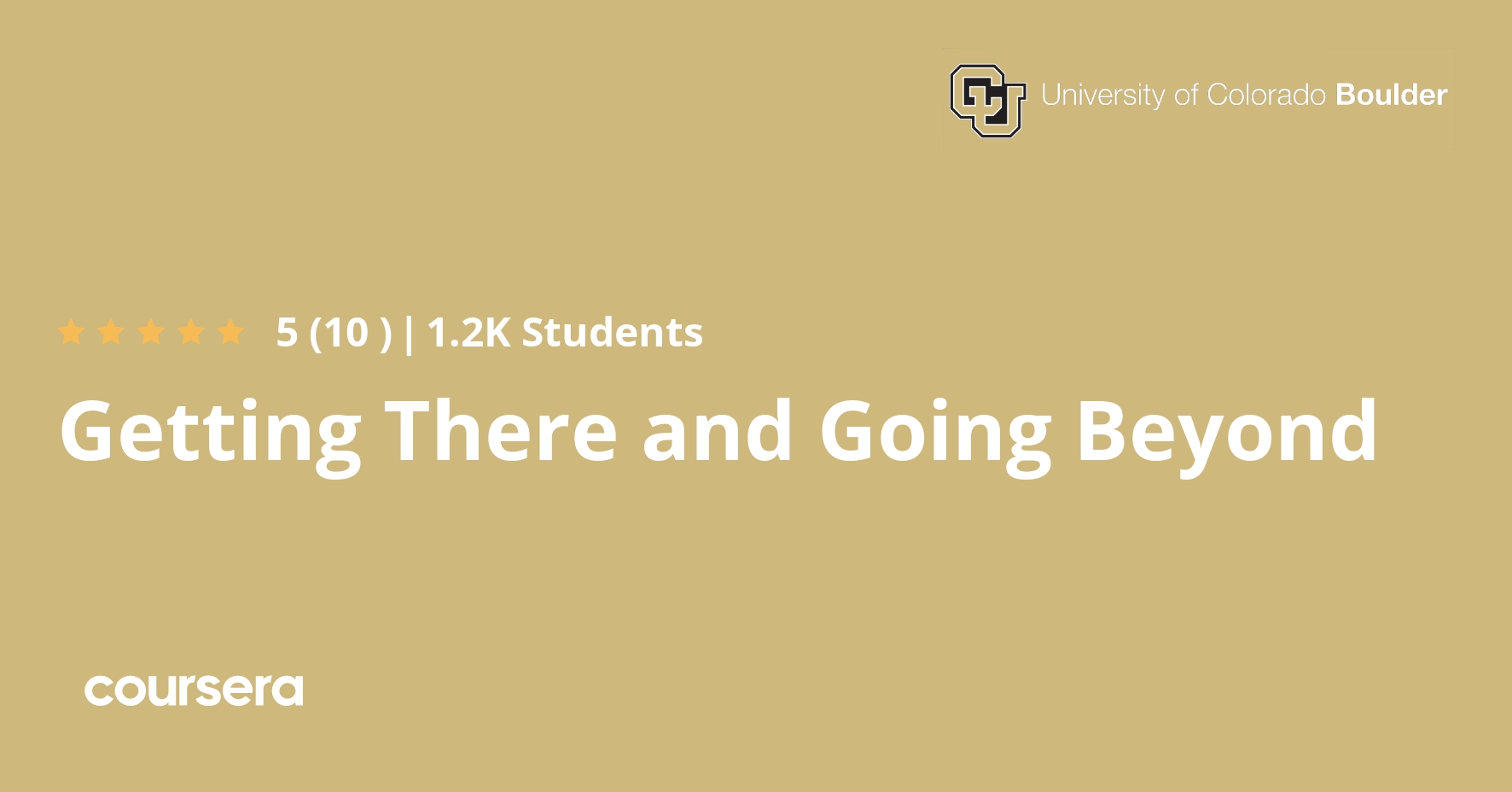 Getting There and Going Beyond | Coursera