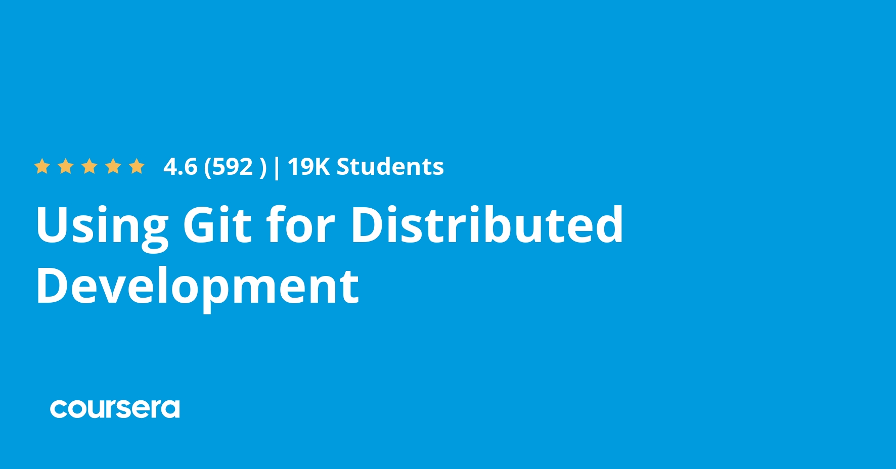 Using Git for Distributed Development | Coursera