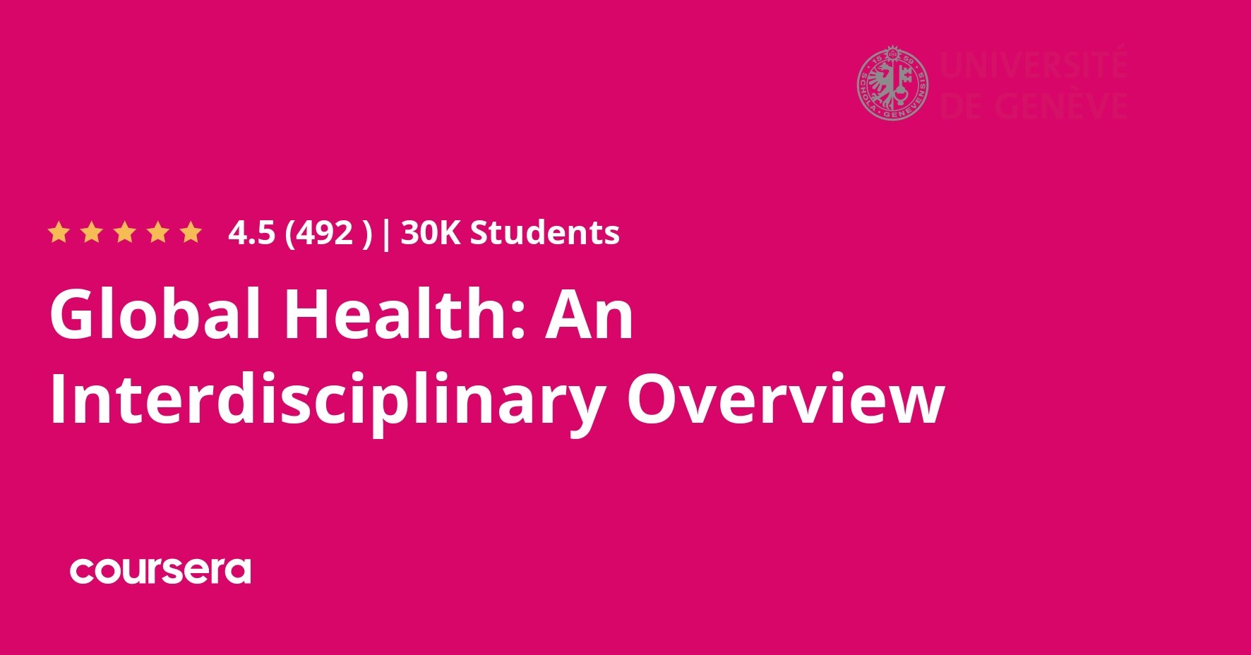 Global Health: An Interdisciplinary Overview | Coursera