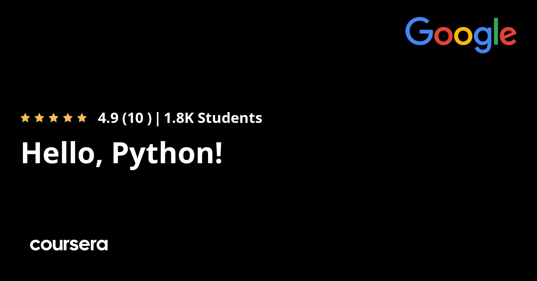 Hello, Python! | Coursera