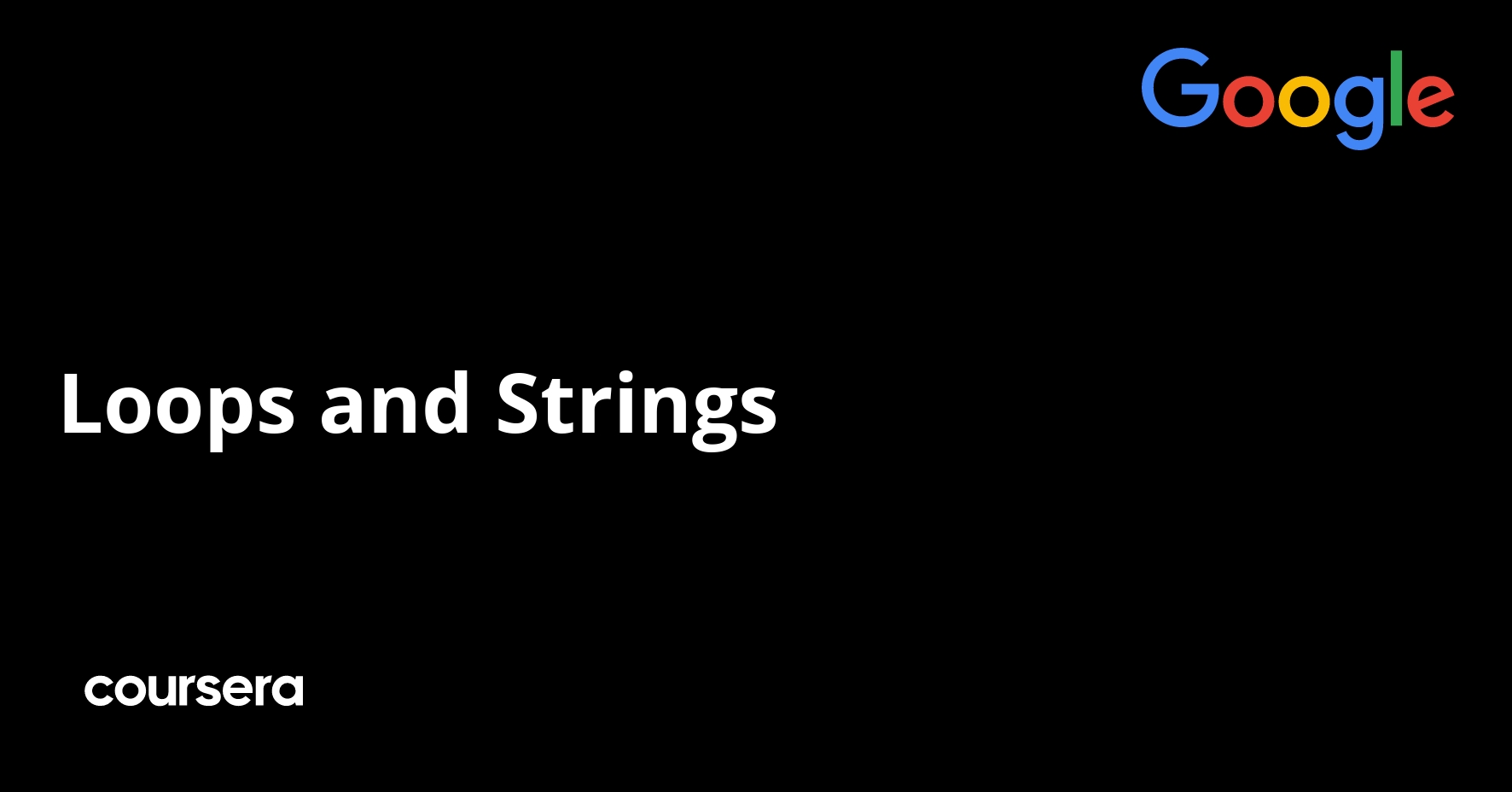 Loops and Strings | Coursera