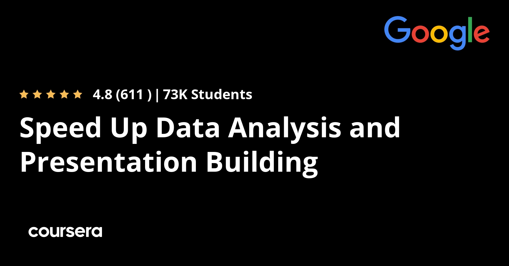 Speed Up Data Analysis and Presentation Building | Coursera