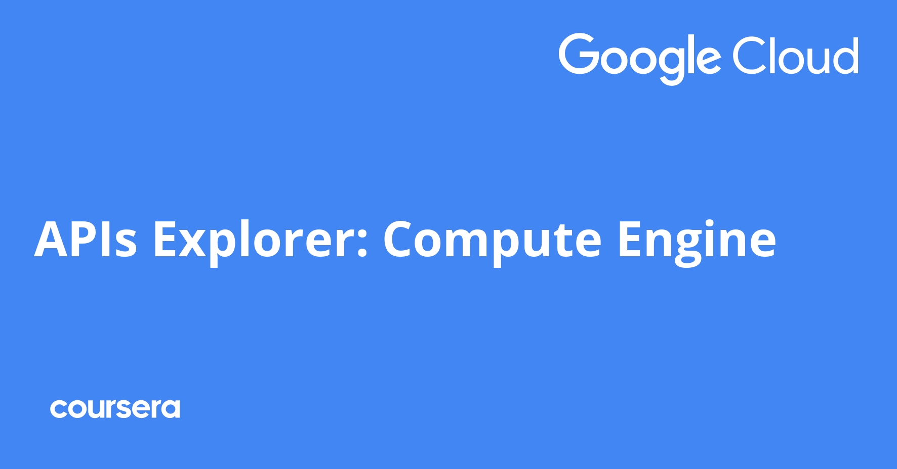 APIs Explorer: Compute Engine