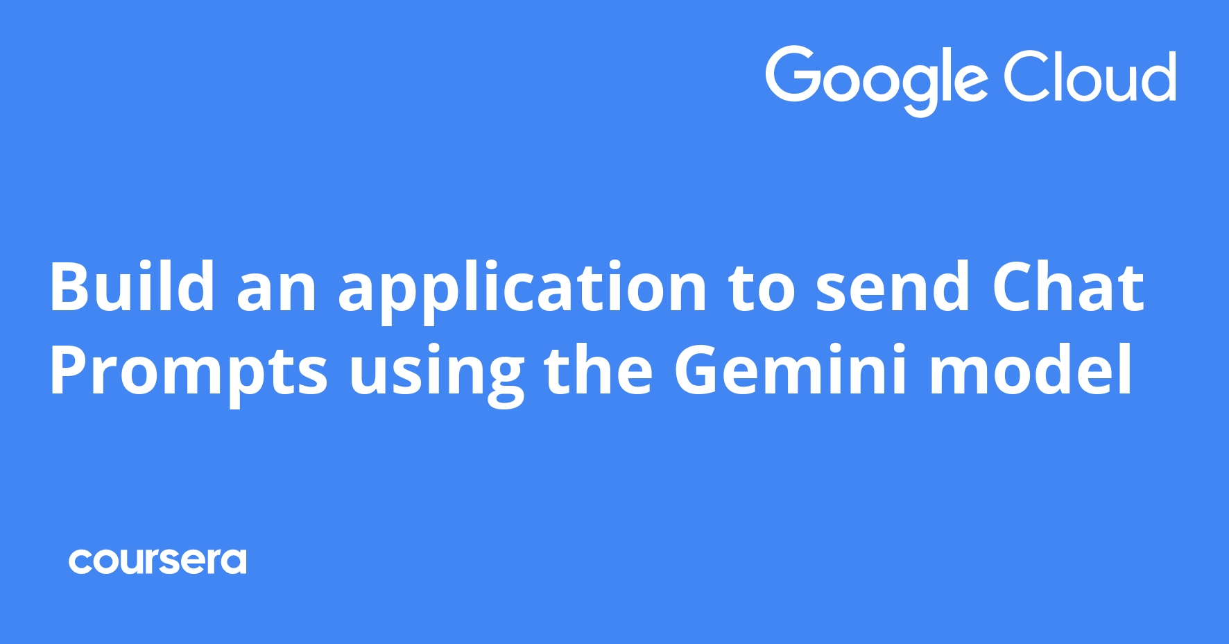 Build an application to send Chat Prompts using the Gemini model