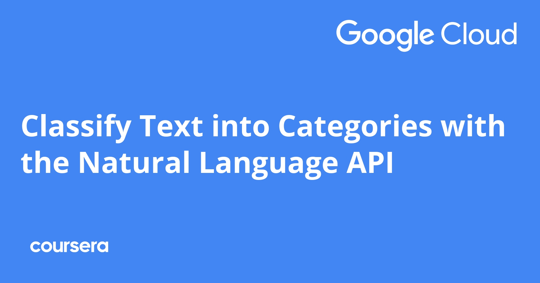 Classify Text into Categories with the Natural Language API