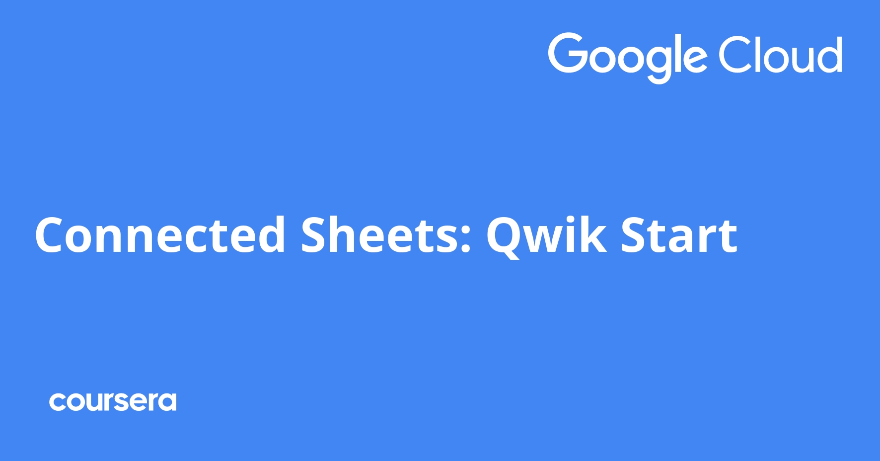 Connected Sheets: Qwik Start