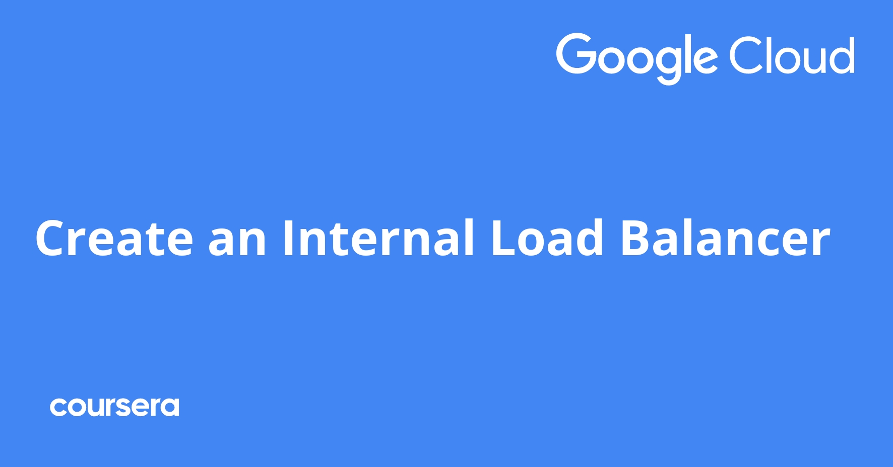 Create an Internal Load Balancer