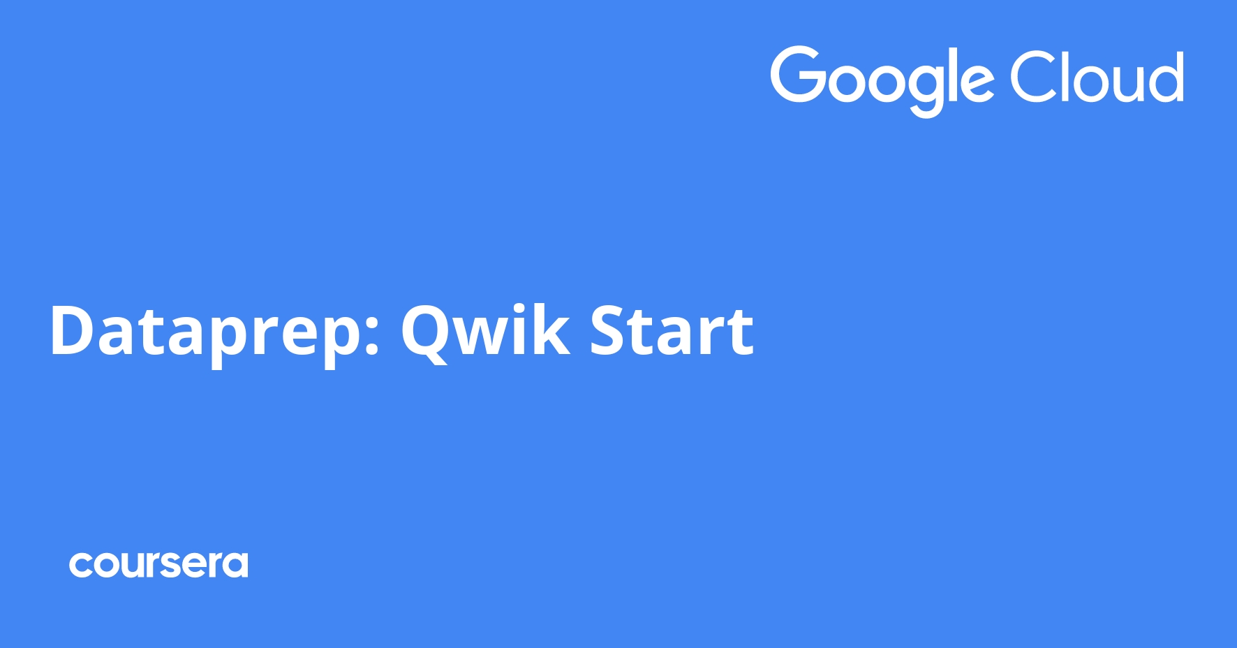Dataprep: Qwik Start