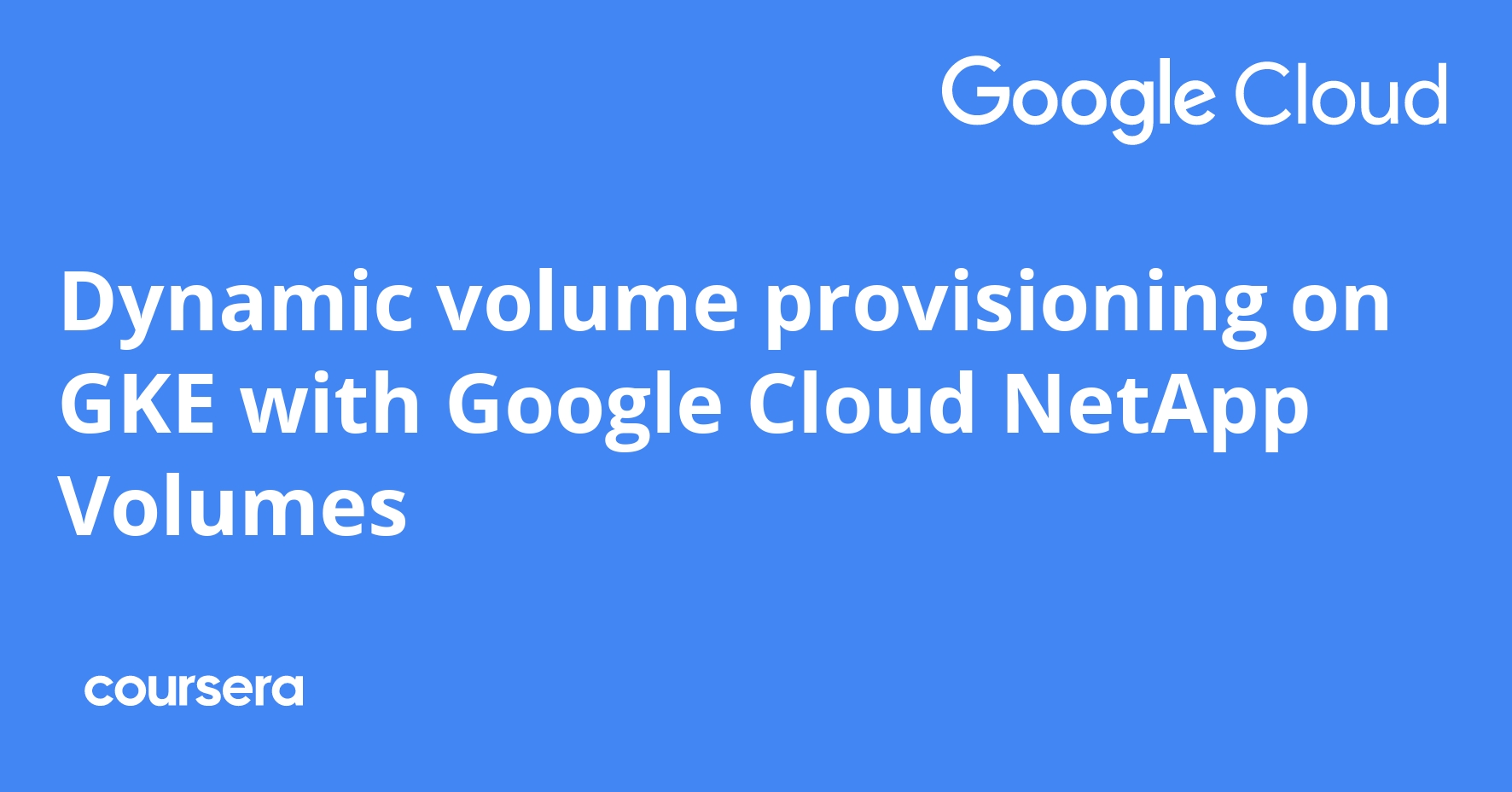 Dynamic volume provisioning on GKE with Google Cloud NetApp Volumes