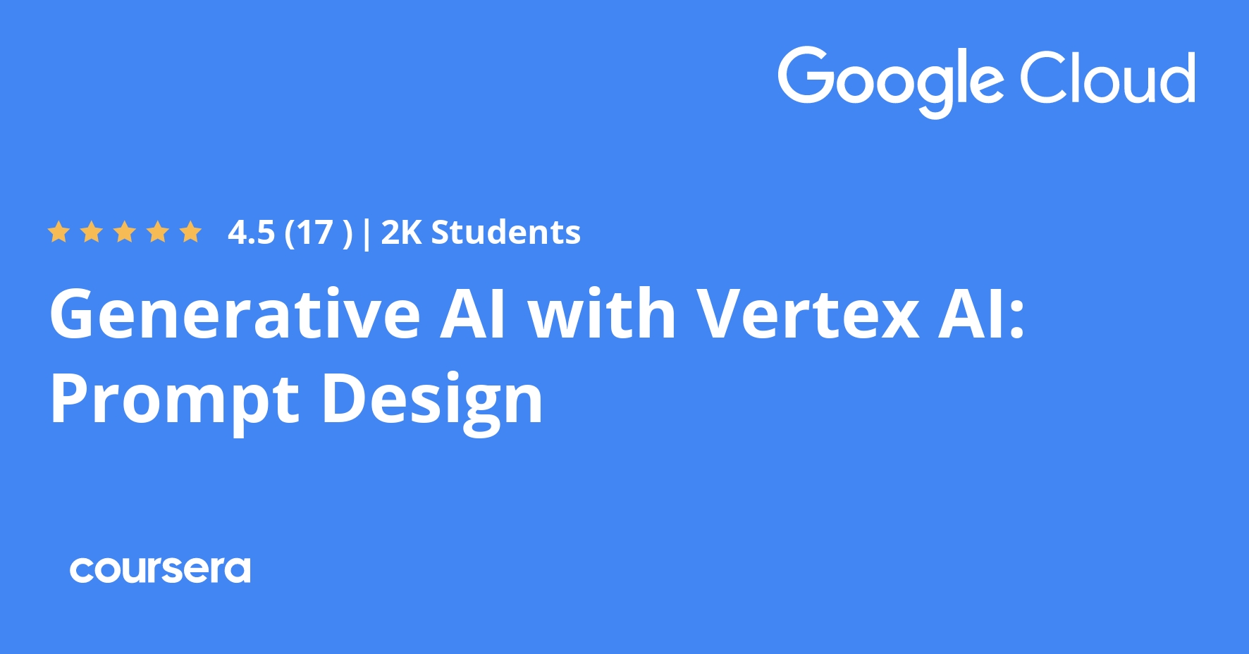 Generative AI with Vertex AI: Prompt Design